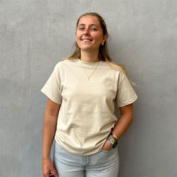 Gildan - T-shirt | S | Sand | Køb nu!